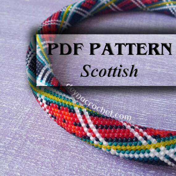 PDF Pattern for beaded crochet necklace Jewelry patterns