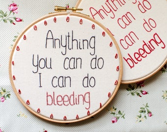 Embroidered quote | Etsy