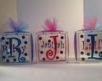 Glass block bank | Etsy