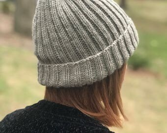 Knitted wool hat | Etsy
