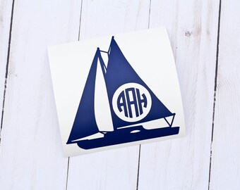 Sailboat monogram | Etsy