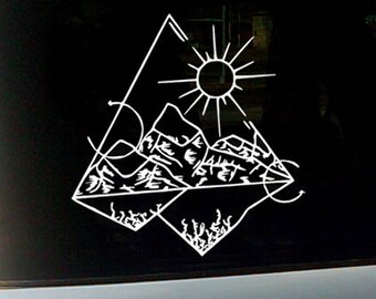 Mountain sticker | Etsy