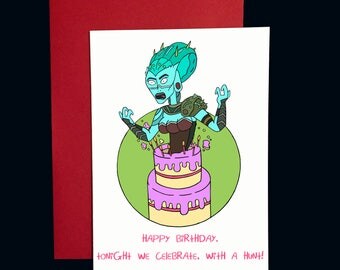 Rick and morty birthday card | Etsy