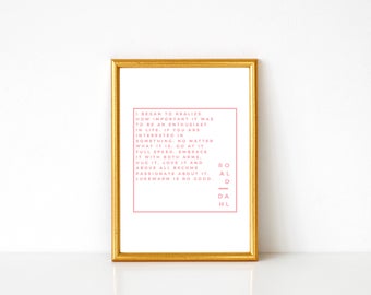 Roald dahl quote | Etsy