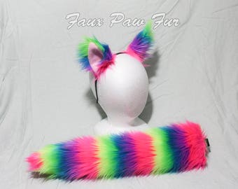 Furry ears and tail | Etsy