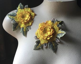 Yellow applique | Etsy