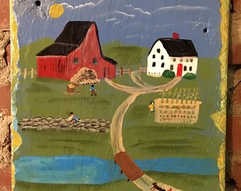 Hand painted slate | Etsy