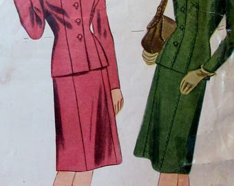Simplicity 2134 Suit pattern 1957 Size 13 Bust 33