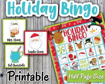 Christmas bingo game | Etsy