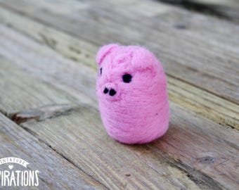 Needle felted pig | Etsy