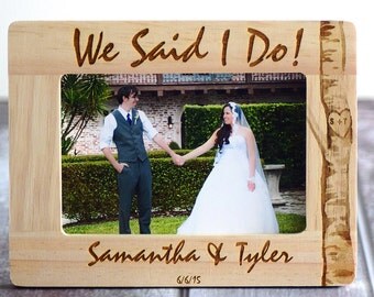 Wedding Frame Personalized Wedding Gift Wood Burned Frame