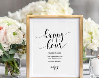 Cocktail hour sign | Etsy