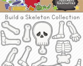 Skeleton clipart | Etsy