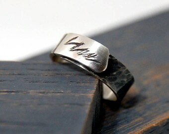 Adjustable mens ring | Etsy