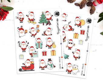 Santa stickers | Etsy