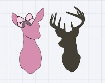 Monogram deer | Etsy