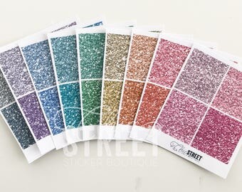Sticky Note Samplers with Glitter Washi Planner Stickers
