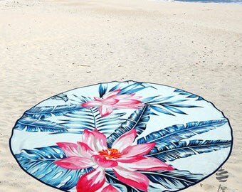 Round beach towel | Etsy