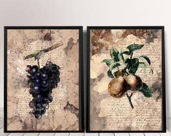 Fruit wall art | Etsy