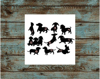 Weiner dog decal | Etsy