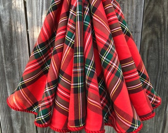 Plaid tree skirt | Etsy