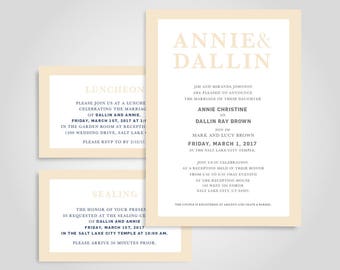 Lds wedding invite | Etsy