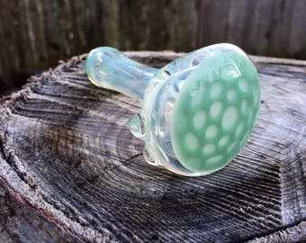 Green glass pipe | Etsy