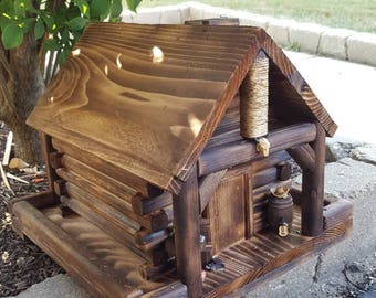 Rustic bird feeder | Etsy