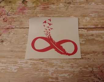 Infinity feather | Etsy