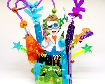 Science cake topper | Etsy