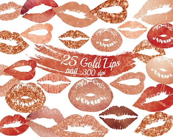 Glitter lips clipart | Etsy