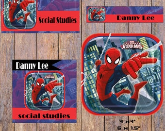 Spiderman label | Etsy