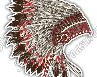 Indian chief decal | Etsy
