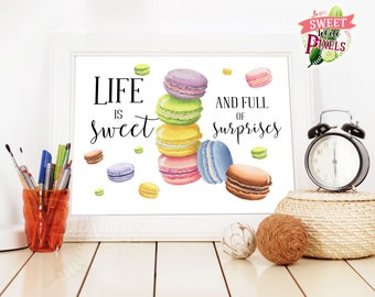 Macaron poster | Etsy