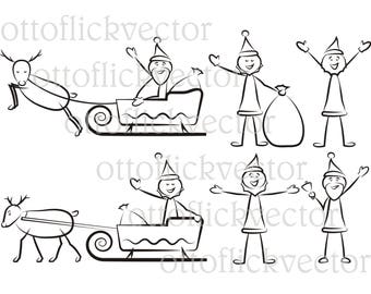 Santa claus clipart | Etsy