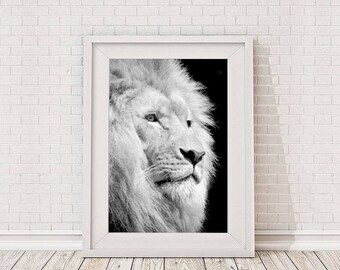 Lion print | Etsy