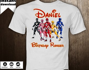 Power rangers shirt | Etsy