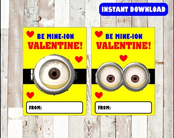 Minion valentine | Etsy