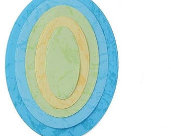 Ornate frame oval cutting file template for scrapbooking