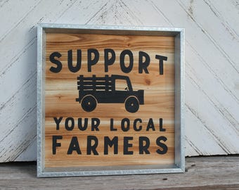 Support Local Farms Bumper Sticker Bumper Stickers Farms