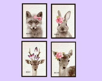 Cute animal prints | Etsy