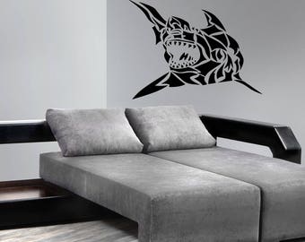 Shark wall sticker | Etsy