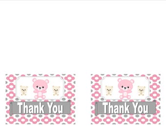 Teddy bear thank you | Etsy