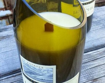 Wine bottle candle | Etsy