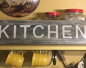 Wooden kitchen sign | Etsy