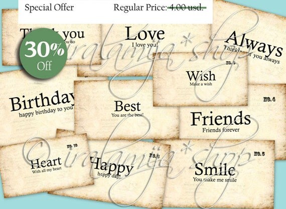 ALWAYS FLASHCARDS Collage Digital Images printable download