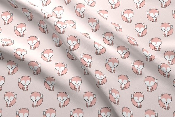 Woodland Nursery Fox Fabric Baby Fox V3 By