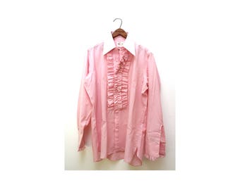 Ruffled tuxedo shirt | Etsy