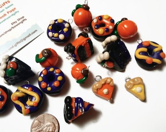 Candy Corn Charms Halloween Charms Polymer Clay Charms
