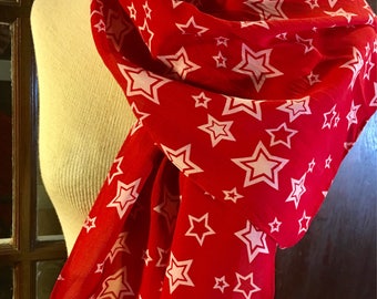 Christmas silk scarf | Etsy